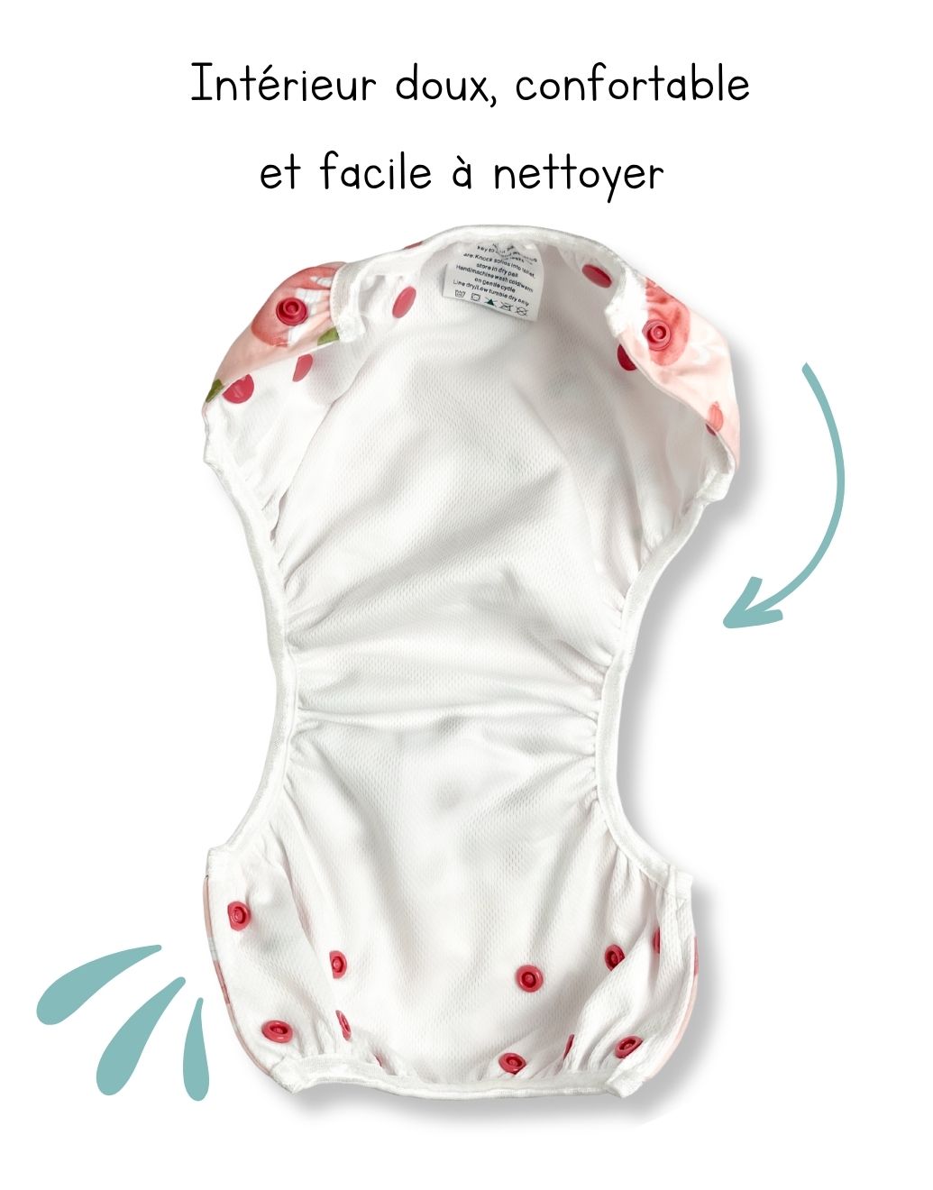 Capa de traje de baño lavable y reutilizable para bebé